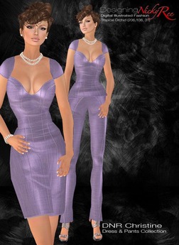 Second Life Marketplace - *DNR* Christine Linen Dress & Pants Lavender